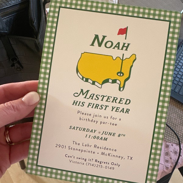 Digital Masters First Birthday Invitations, Golf Birthday Party ...