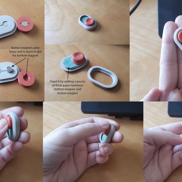 3D Printed Customizable Magnetic Haptic Slider Fidget Toy Desk Toy, Eco ...