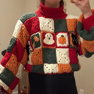 Crochet Sweater PATTERN PDF Autumn Halloween Sweater - Etsy