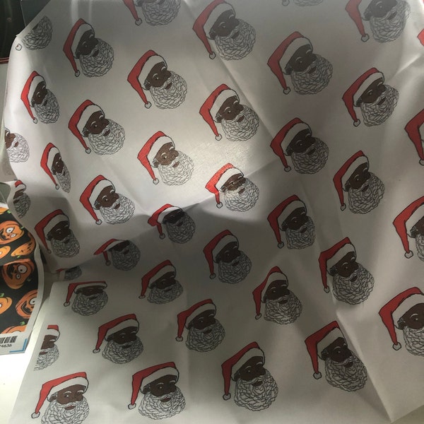 African American Santa Fabric - African American Santa Small by Tarak ...