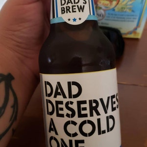 Personalized Dad Beer Labels Father's Day Gift Best Dad Ever Beer ...