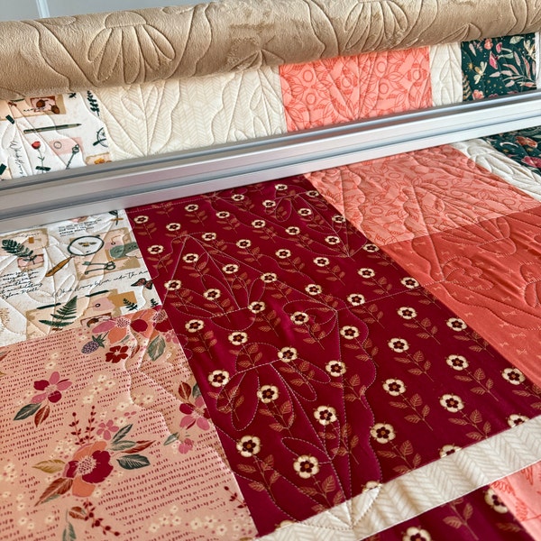 Autumnal Gingham 1&2 Digital Edge to Edge Quilting Pattern for Longarm ...