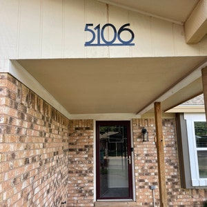 Metal Round Mid Century Modern Address Sign Retro Style - Etsy