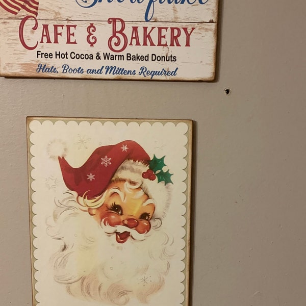 Frosty's Snowflake Cafe & Bakery, Winter, Snowman, Handcrafted Plaque ...