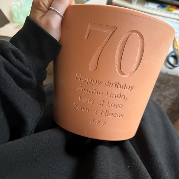 Personalised Birthday Flower Pot - Etsy UK