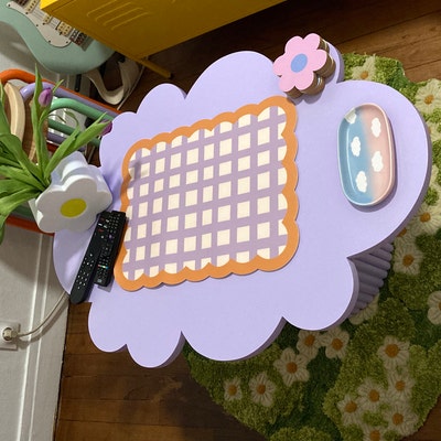 Coffee Table Funky Table Fluted Legs Table Cloud Shaped Table Colorful ...