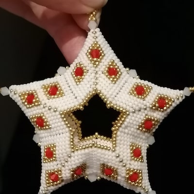 3D Beaded Star Christmas Ornament Pattern Tutorial PDF - Etsy