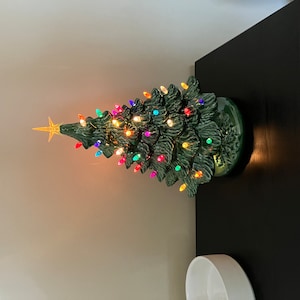 Ceramic Christmas Tree With Pointed Bulbs. Small Ceramic Christmas Tree ...