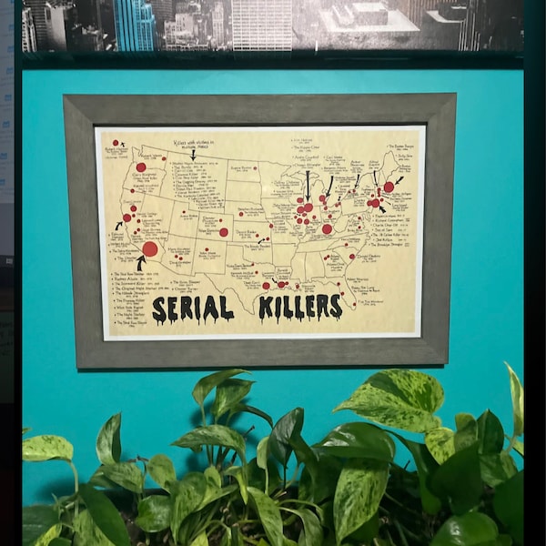 American Serial Killers Map - Etsy
