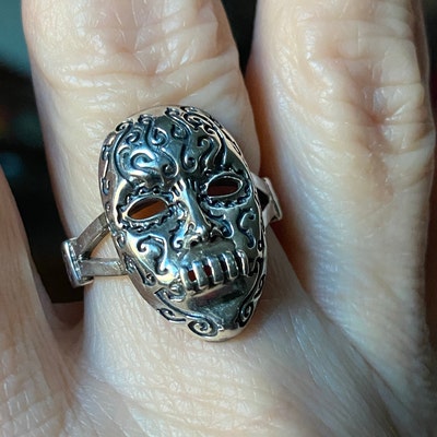 Silver Bellatrix Lestrange Death Eater Mask Ring - Etsy