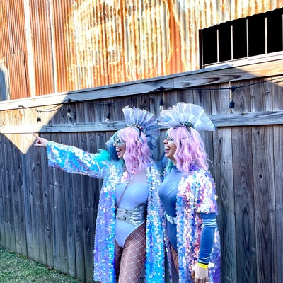 Purple Iridescent Sword Sequin Jacket / Sequin Kimono/ Tinsel - Etsy