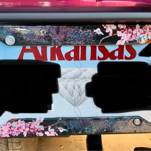 Green Jade License Plate Frame, Bling License Plate Frame, Dark Green ...