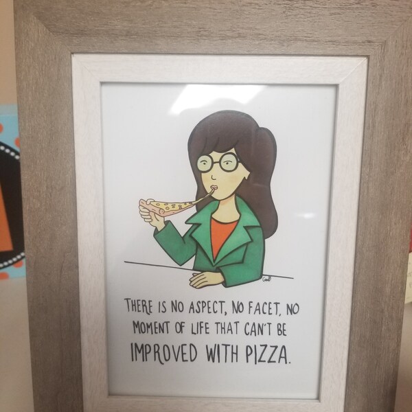 Daria ''improved With Pizza'' Print - Etsy