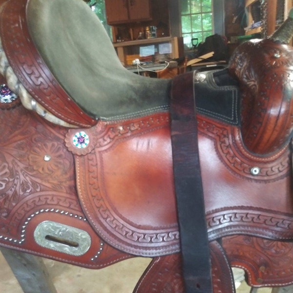 Copper Concho Saddle Set With Golden Shadow and Smoked Topaz - Etsy