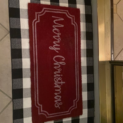 Christmas Buffalo Plaid Table Runner Black & White Plaid Runner ...