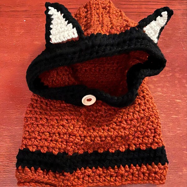 CROCHET Pattern-flint Fox Cowl (12/18 Months, Toddler, Child, Adult ...