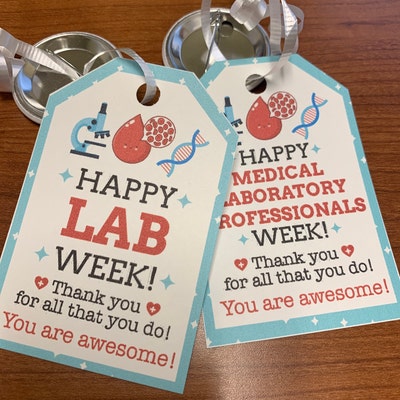 Lab Week Tag Printable / Medical Laboratory Professionals Week Tags ...