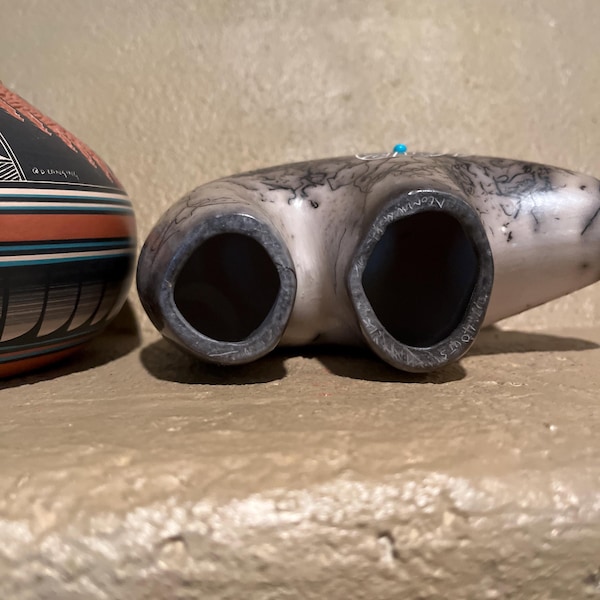 Acoma Pueblo Feather and Horsehair Pottery Flat Seed Pot – A Symbol of ...