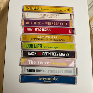 Personalised Cassette Case Stack Print / Poster Add Your - Etsy