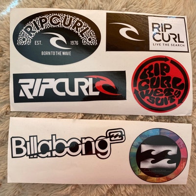 Billabong Custom Mixed, Surf Board Stickers Set X 4 Car, Bike, Skate ...