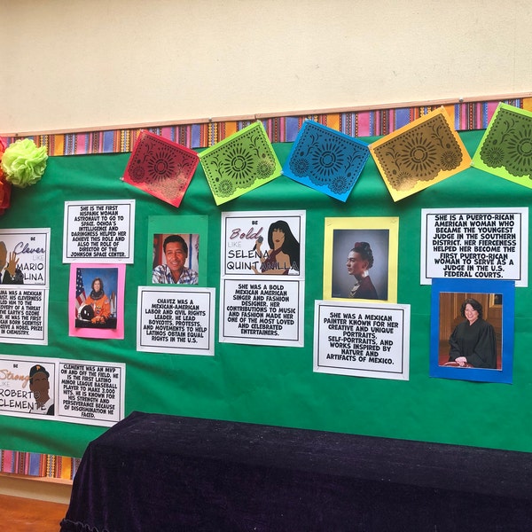 Hispanic Heritage Month Bulletin Board - Interactive Posters - Etsy