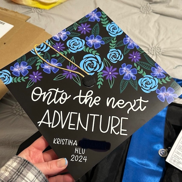 Personalized Grad Cap Topper Graduation Gift Tassel Custom Quote Grad ...