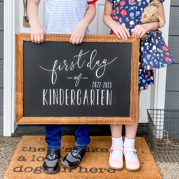 First Day of Kindergarten Sign, First Day of School, Printable, Back to ...