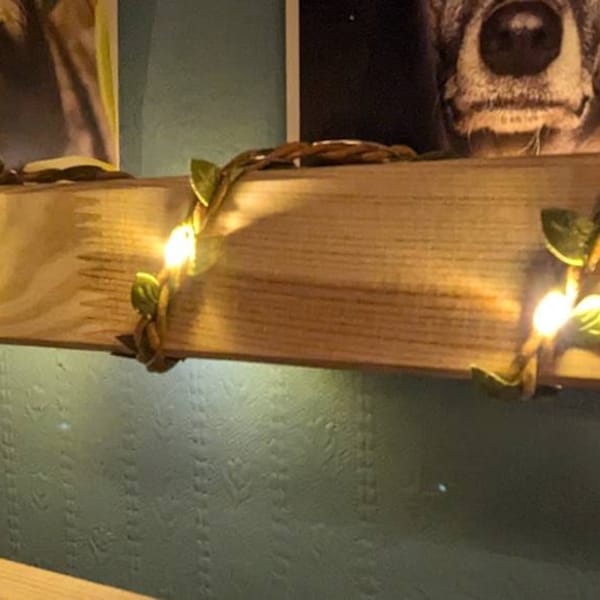 Black Leaf Fairy Lights Gothic Wedding Table Decor Garland Dark ...