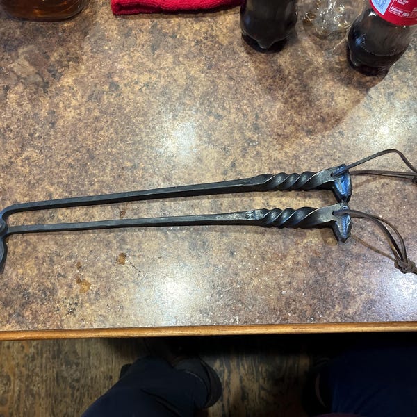 Forged Railroad Spike BBQ Grill Tool: Handcrafted Meat Turner - Etsy