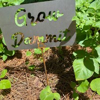 Grow Dammit Metal Garden Sign Custom Garden Sign Free Shipping Funny ...