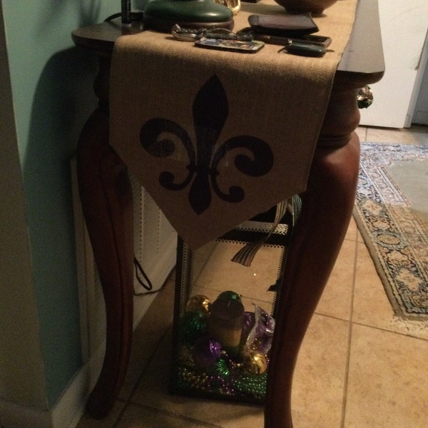 Burlap Table Runner With Ties - Wedding Runner Holiday Decorating Home ...