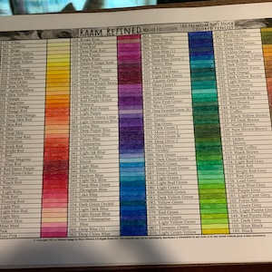 Kalour 240 Colored Pencil Swatch Chart - Etsy Australia