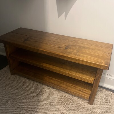 Rustic Shoe Rack and Bench Entryway Shoe Bench - Etsy