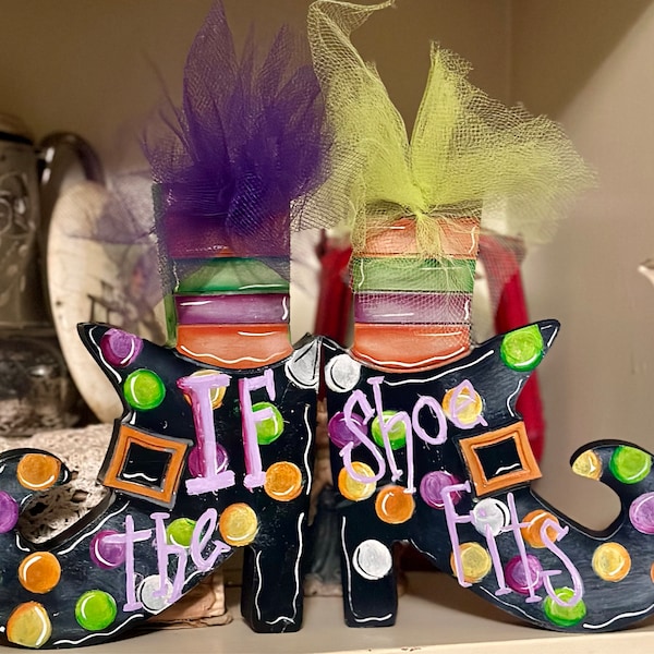 Witch Feet Cutout- DIY Wood Witch Craft- Witch Legs- Free Standing ...