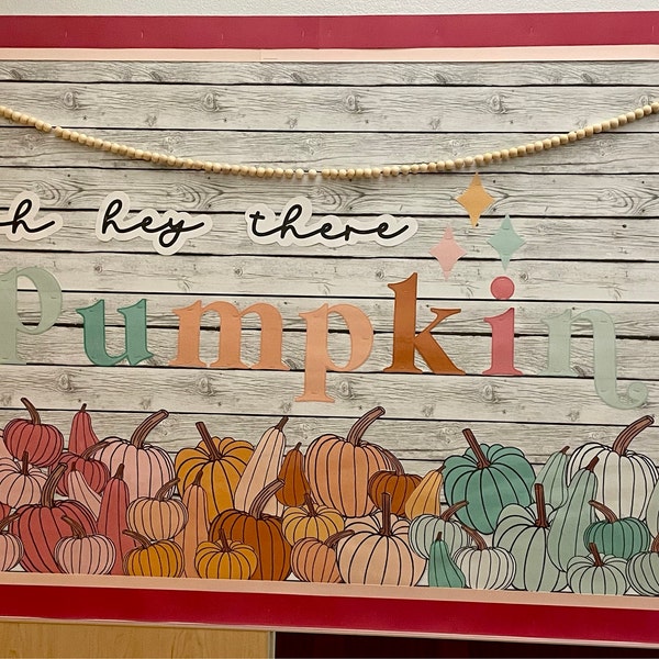 Fall Pumpkin Themed Printable Bulletin Board Set or Door Decor for ...