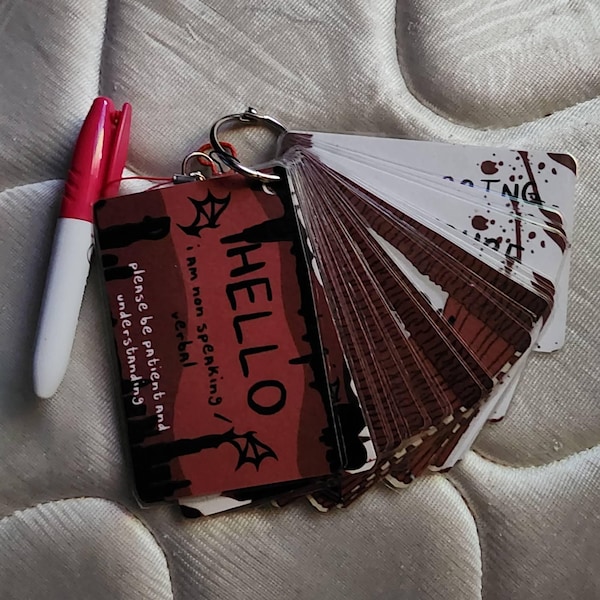Vampire Communication Cards Keychain | Autism, Nonverbal / Speaking ...