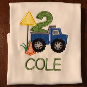 Construction Number 2 Dump Truck Applique A BMB EXCLUSIVE Design - Etsy