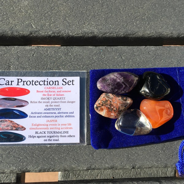 Car Protection Crystals Set, Car Protection Crystals Kit, Carnelian ...