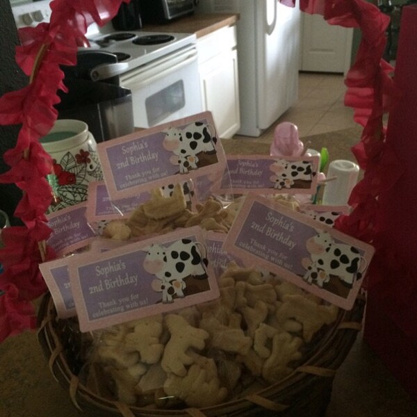 Cow Party Favors, Farming Party Favors, Cows Favor Treat Bags, Favor ...