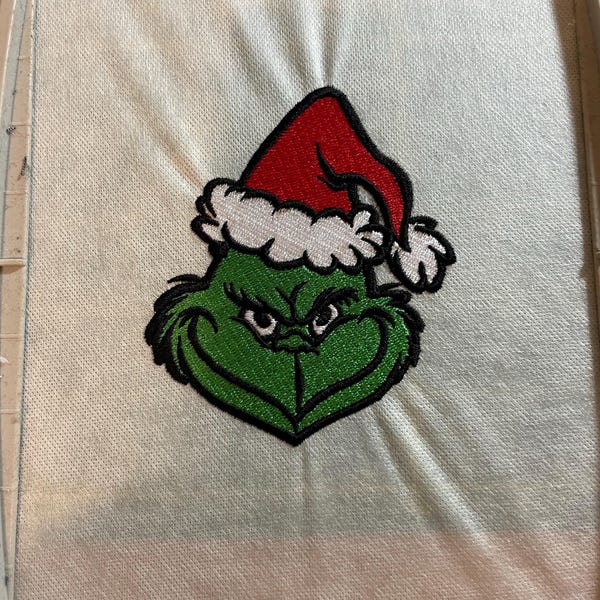 Grinch Face Embroidery Design | Christmas Embroidery Designs | 15 Sizes ...