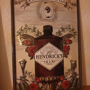 Hendricks Gin Retro Tin Sign Nostalgia Whisky Bar Decoration - Etsy Canada