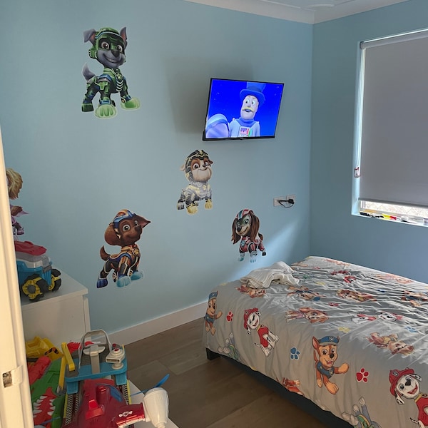 Paw Patrol the Mighty Movie Wall Sticker - Characters Wall Decal Set - Etsy