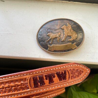 Basket Stamp Belt With Brand or Initials - Etsy