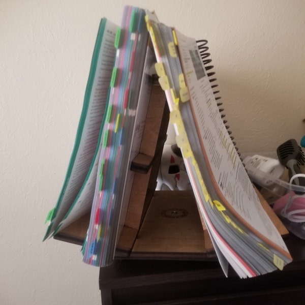 2-sided Medical Coding Rotating Book Carousel Stand Wood Cooking ...