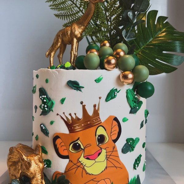 Simba With Crown Edible Images - Etsy