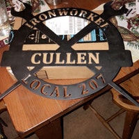 Metal Ironworker Sign Custom Made, Current Job or Retirement Gift, Gift ...