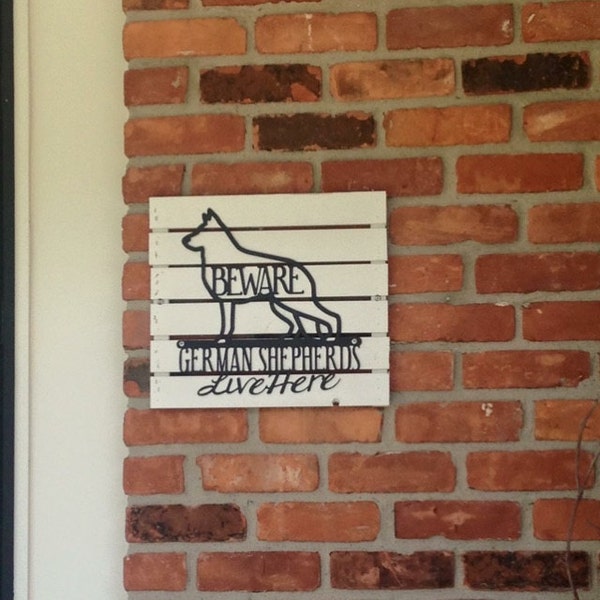German Shepherd Sign, Metal Wall Art, Dog Lover Gift, Dog Mom, Metal ...