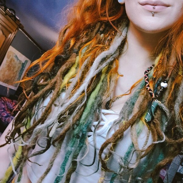 Dreadlocks - Single Ended Autumn Tones Custom Wool Hair Accessories - Etsy