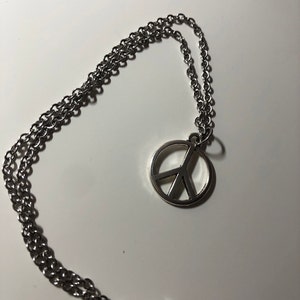 Peace Pendant Necklace, Peace Sign Necklace, Hippie Necklace, Peace ...