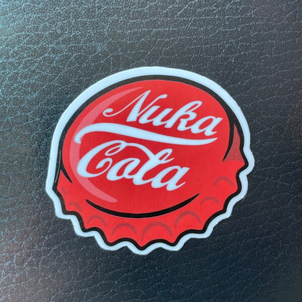Gamer Stickers: Nuka Cola Bottle Cap | Water Bottle Sticker ...